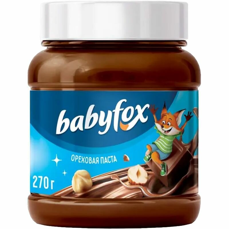 Babyfox шоколадная, ореховая паста, 270 г