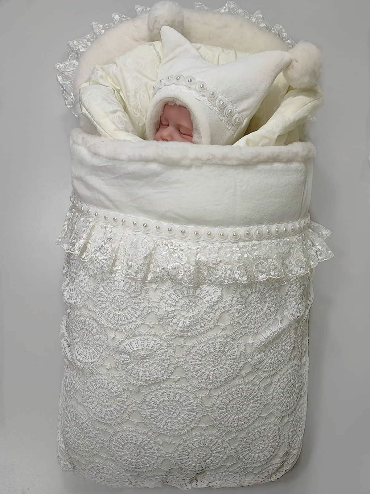 Комплект на выписку "Балу Балуша", для девочек, зимний, утеплитель холлофайбер