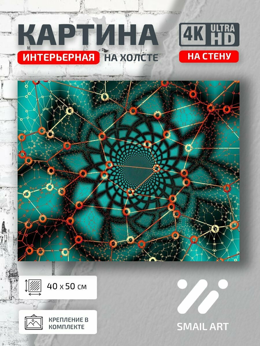 Картина на холсте интерьерная 40 на 50 на стену Абстракция Abstract для студии абстракция