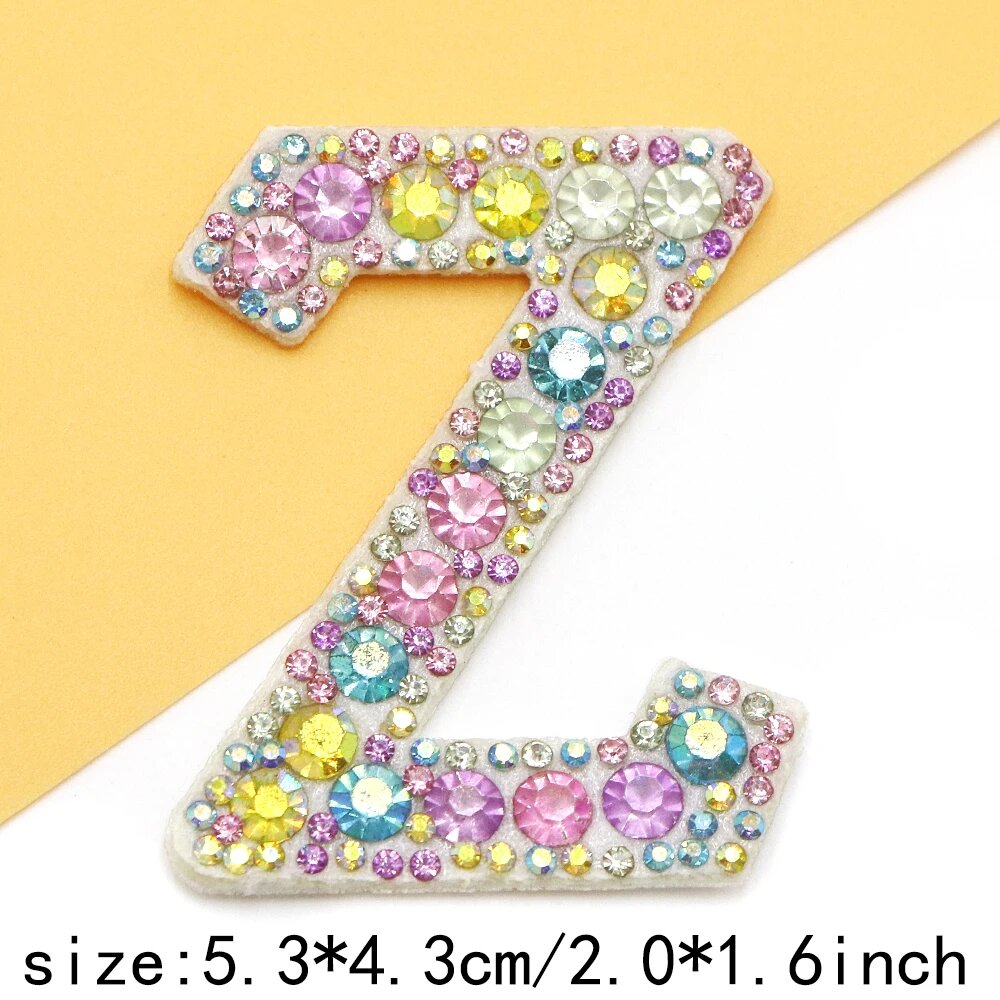 Нашивка с буквами и стразами для одежды Z