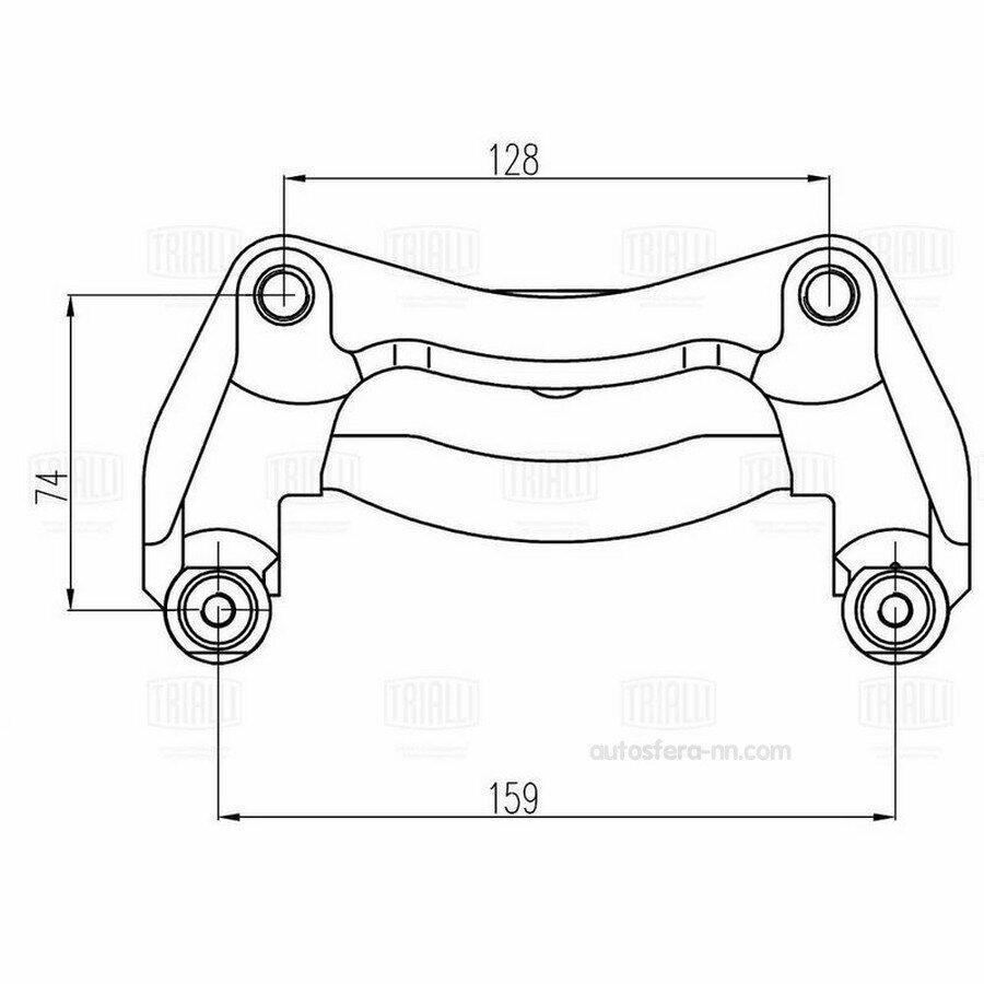 TRIALLI CF190622 Скоба суппорта для а/м Mitsubishi Carisma (95-)/Space Star (01-) перед. (CF 190622)