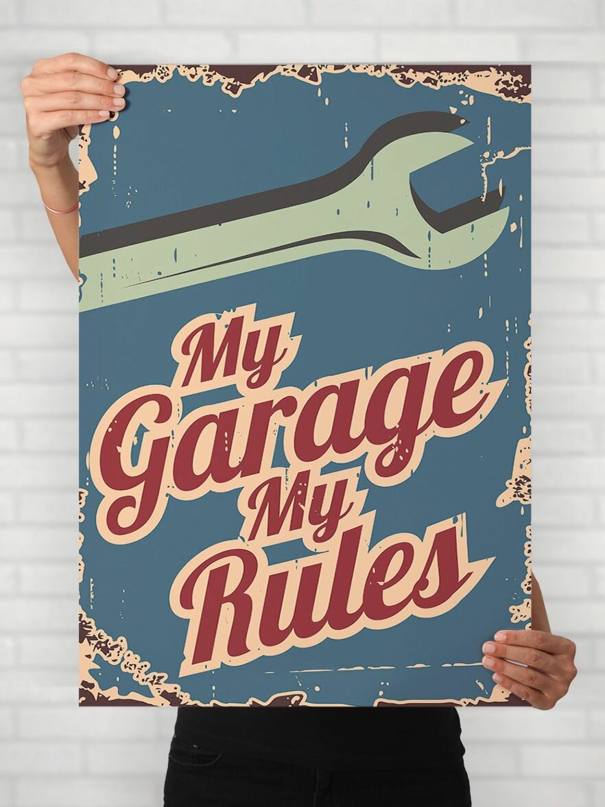 Плакат на стену для интерьера Декор Гараж и Автомобильные Цитаты (Garage Decor and Car Quotes 5) - Постер по машинам формата A1 (61x84 см)
