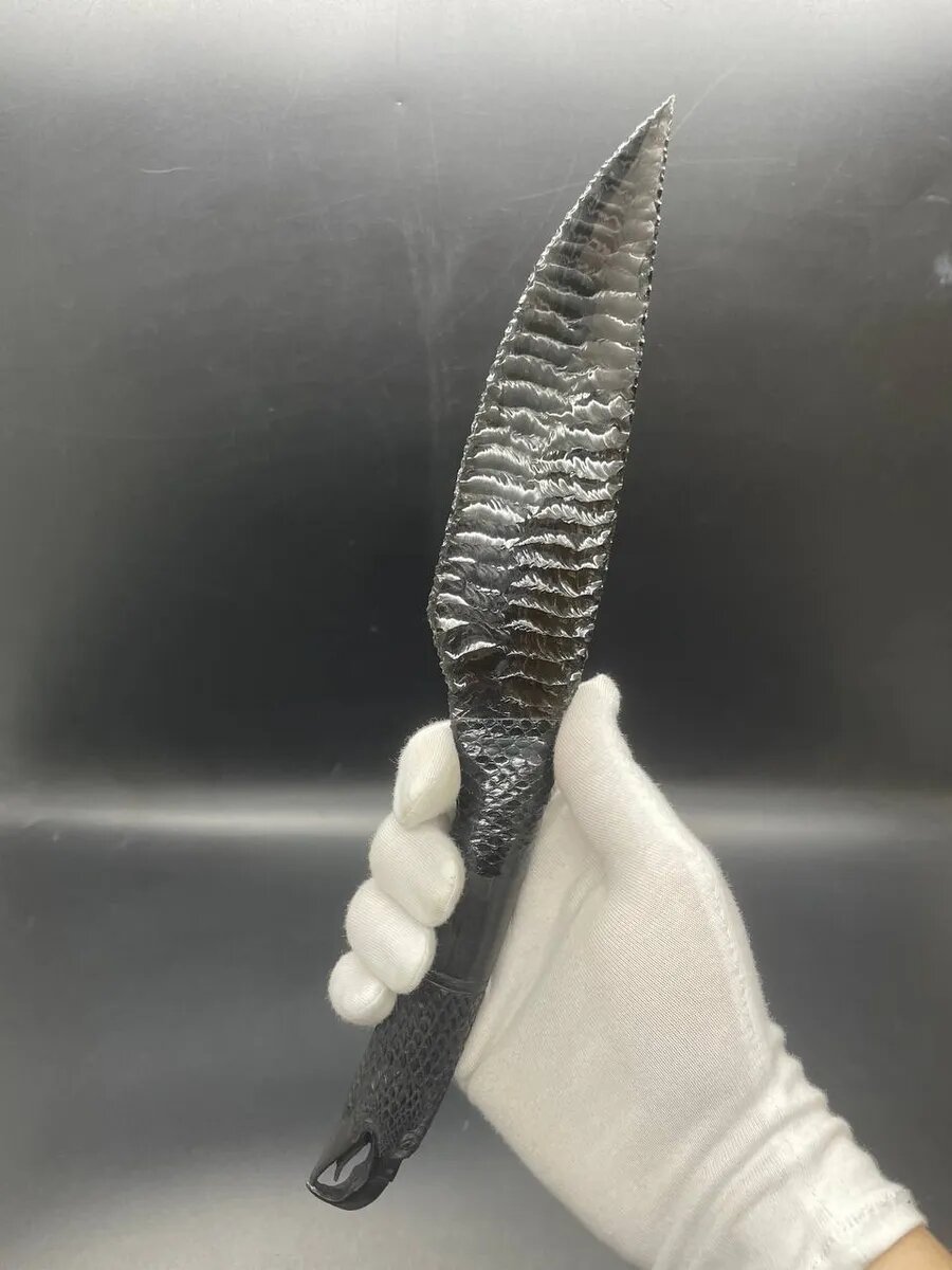 Обсидиановый нож с рогом африканского буйвола Орел 29 см