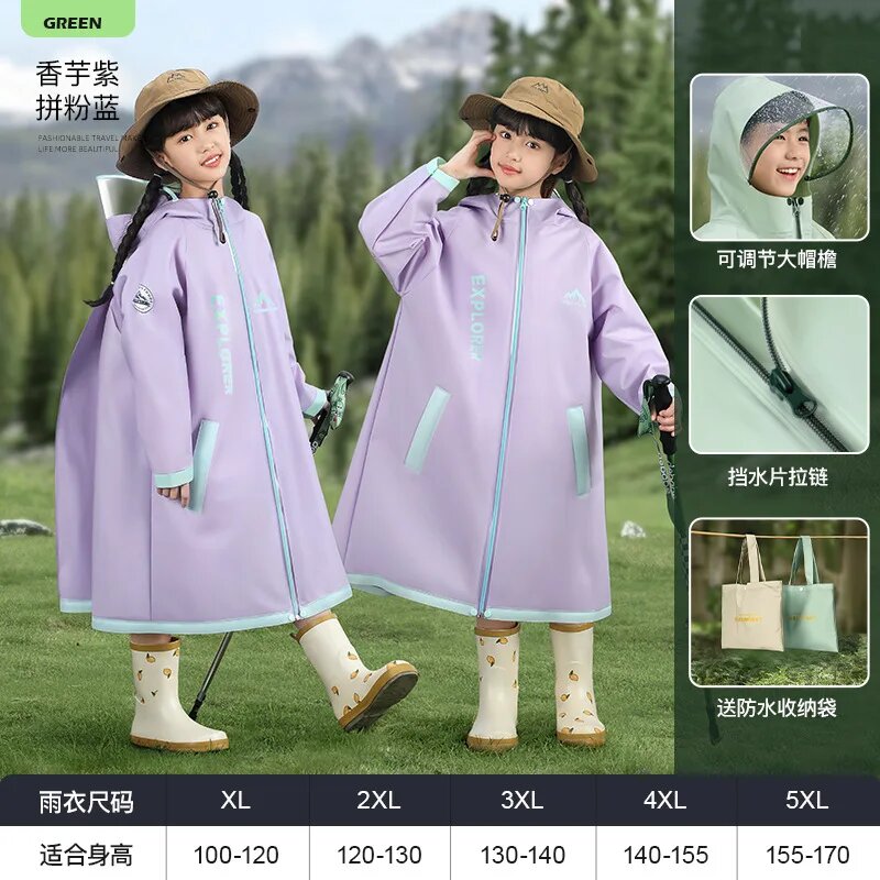 Детский плащ Vitality хаки XXL, Purple