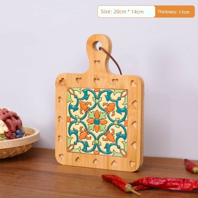 Термоизоляционный коврик для обеденного стола из бамбука, деревянный коврик для стола, коврик из цельного бамбука для