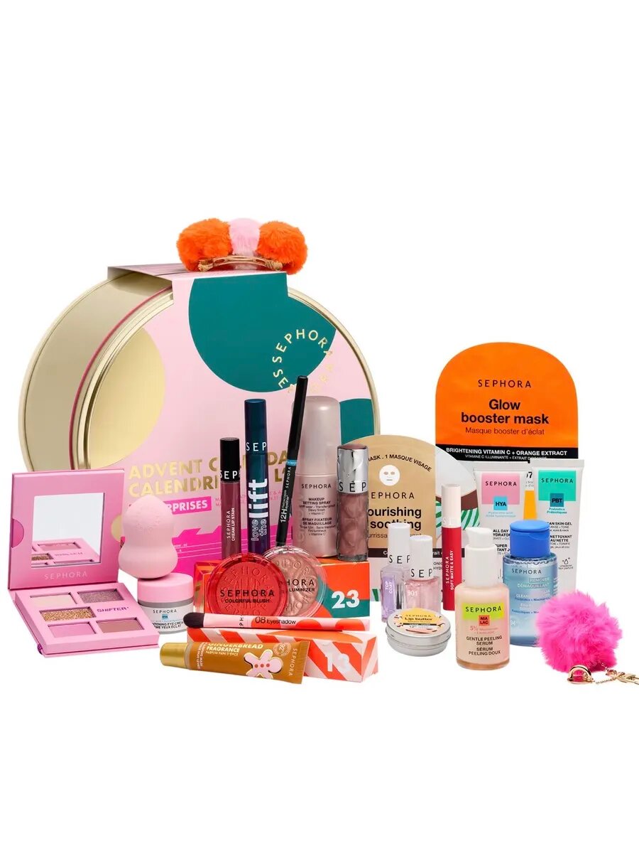 Адвент календарь с косметикой Sephora 24 дня набор подарочный