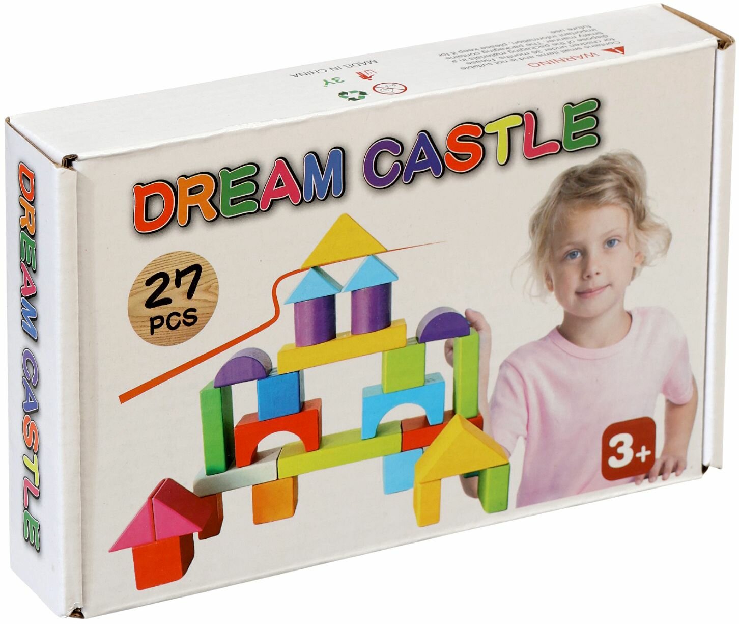 Цветные деревянные кубики, конструктор для малышей, развивающий игровой набор, логическая игра для детей, учим цвета, 27 штук