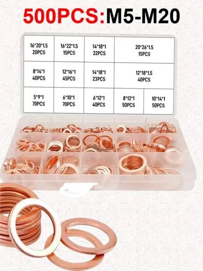 Шайба Плоская M14, 500 шт, 470 г