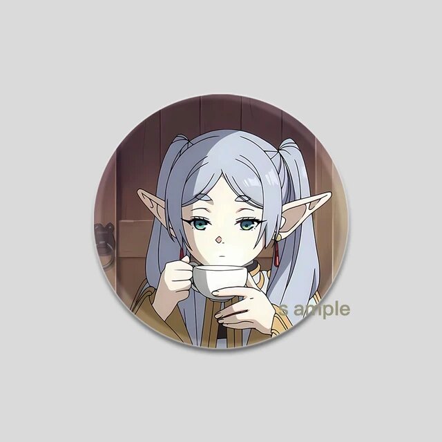 Конечные булавки из аниме Frieren Beyond Journey, жестяной значок «сделай сам», строительная булавка для поклонников, коллекционные подарки, украшение одежды 58 мм