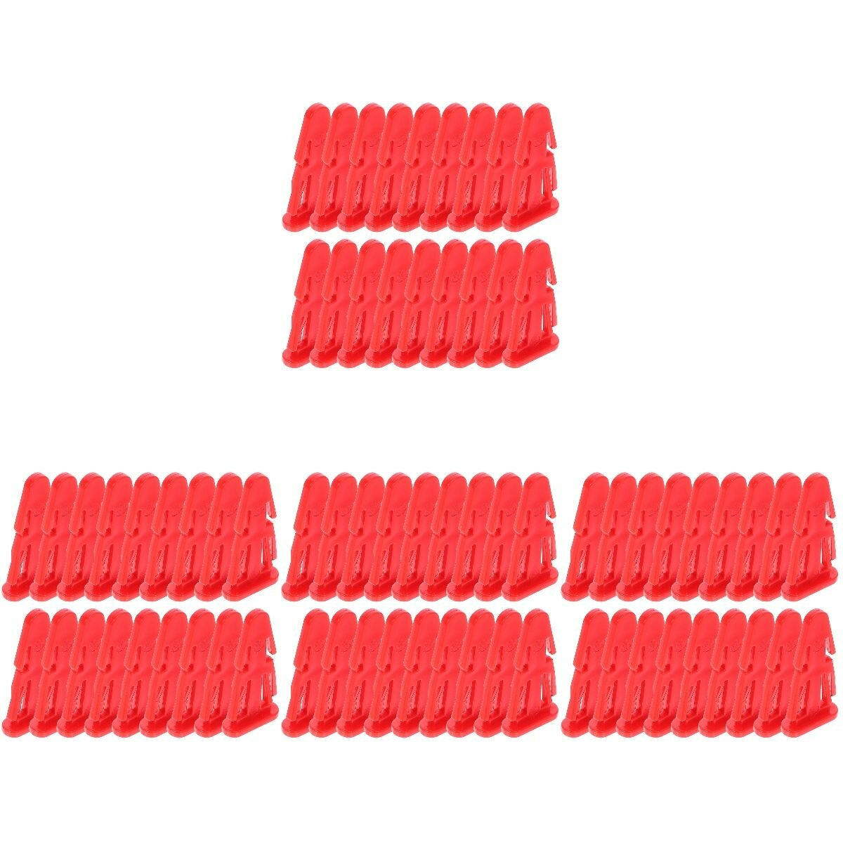 Комплект из 400 красных пластиковых защёлок для крышек ведер и мусорных баков