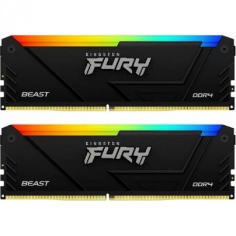 Оперативная память Kingston FURY Beast Black RGb XMP DDR4 DIMM 16Gb (kit of 2x8Gb), 3200Mhz (KF432C16BB2AK2/16)