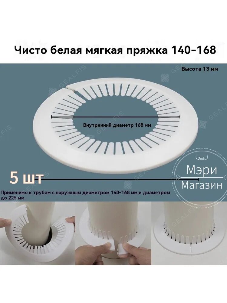 Декоративная накладка на трубу отопления с полным комплектом размеров, крышка для батареи, водопровода, экрана под кран в ванной, защита труб, белая