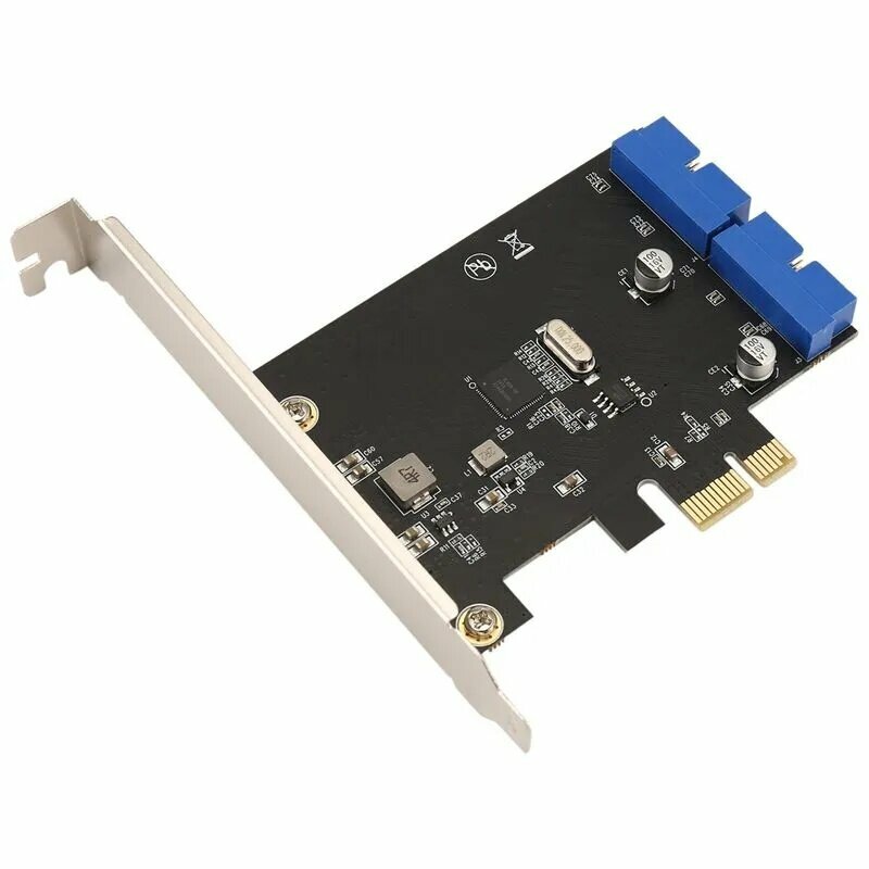 Карта расширения PCI Express USB 3.0 19-контактная PCIE 1X на 2 порта USB