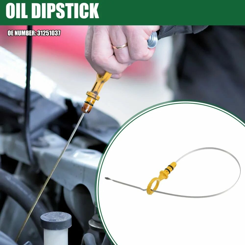 Индикатор уровня масла в двигателе, сменный щуп для Volvo S80 2007-2014, металл-пластик, № 31251037, жёлтый