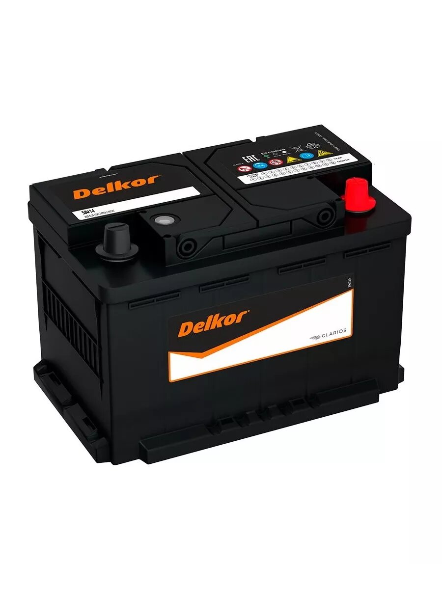 Аккумулятор DELKOR 58014 12V 80Ач 800А 276x175x190 обр. пол.