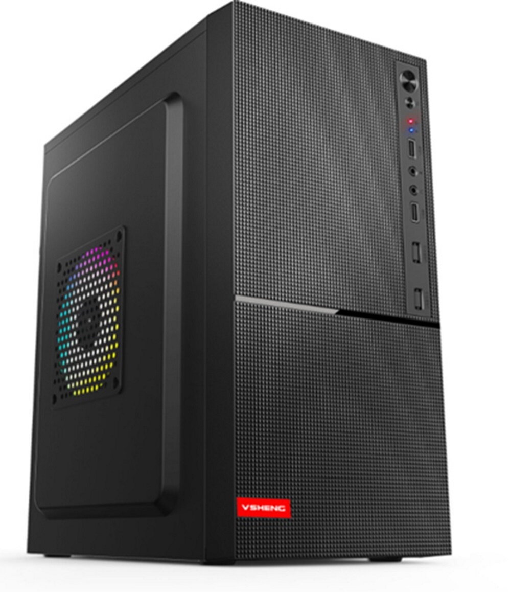 A-8 microATX 2*USB 3.0; 2*USB 2.0+Audio БП. ATX-500ECO, Black