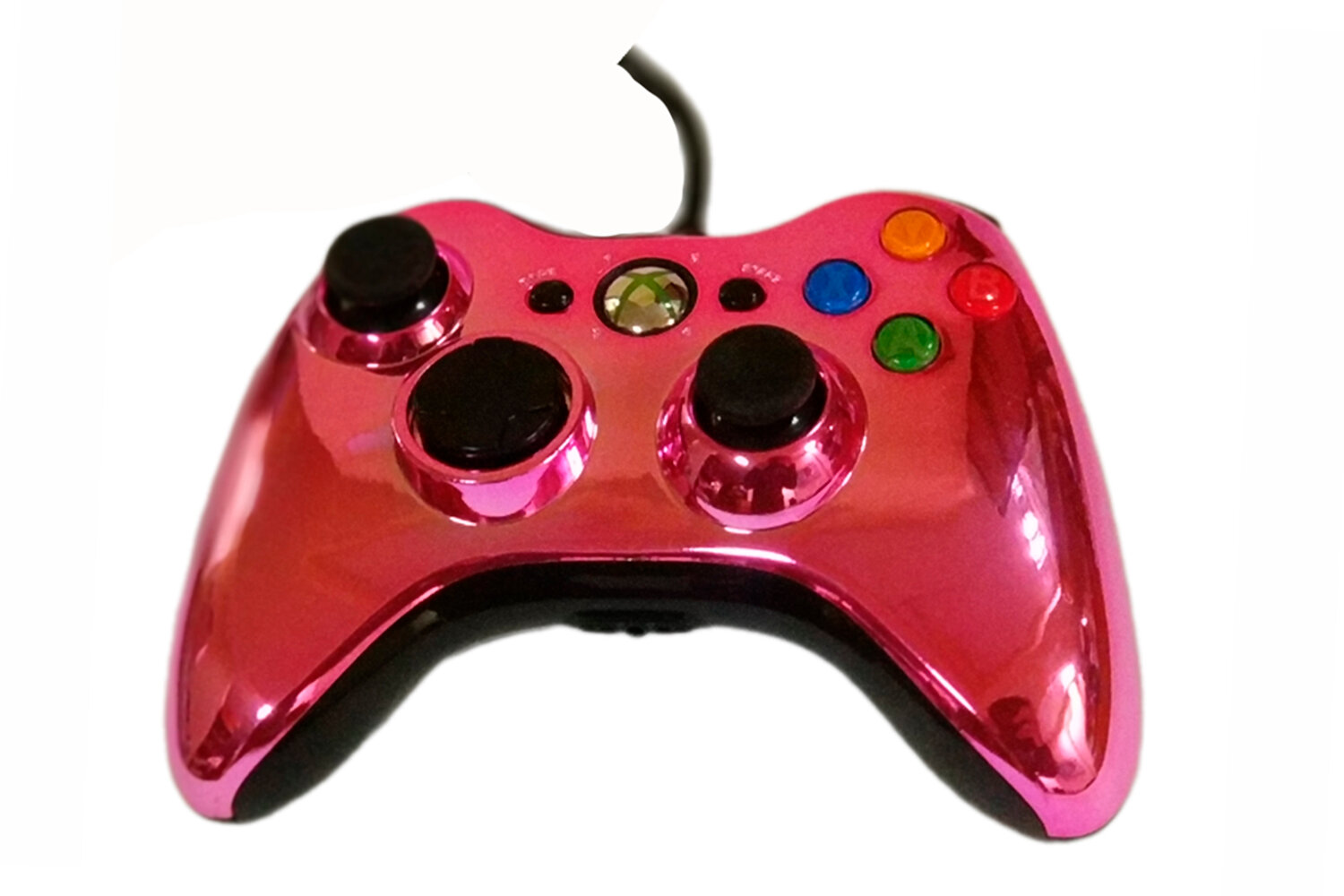 Джойстик проводной XBox 360 Controller Chrome Pink (China) в пакете