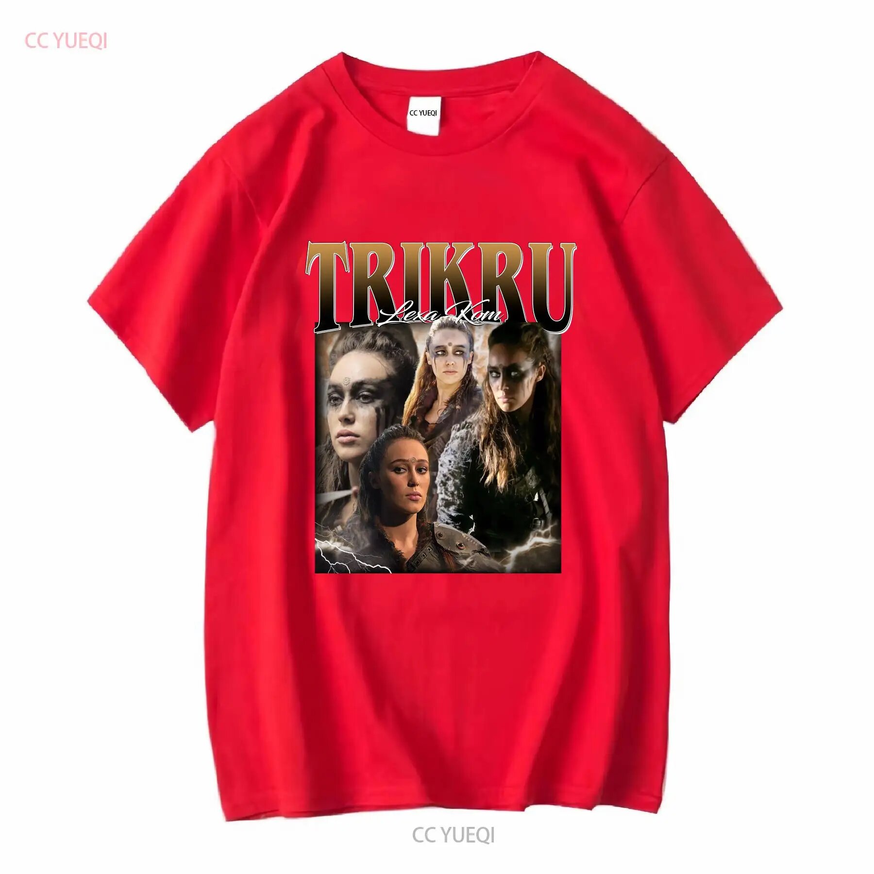 Мужская футболка Trikru Lexa Kom CC YUEQI Красный, 4XL, Red