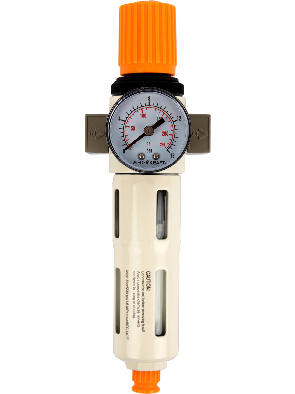 Фильтр-масловлагоотделитель 1/4" 5 мкм, 16 Бар. с регулятором давления WDK-7720FD