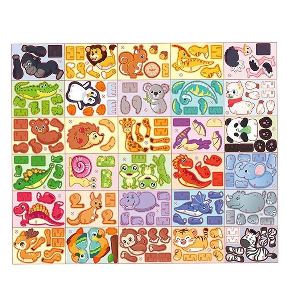 10 шт. 3D бумажный пазл