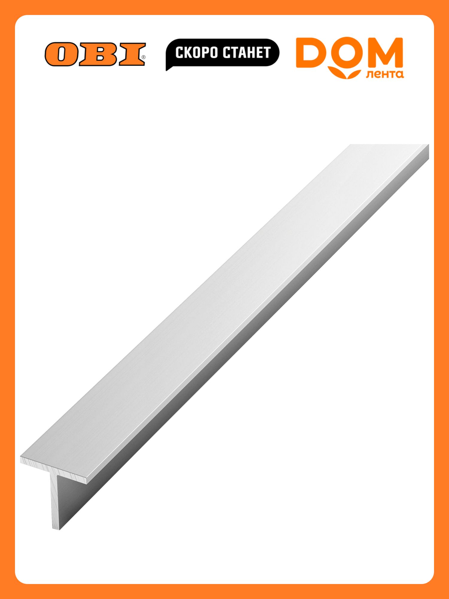 Тавр лука серебро 1000х15х1,5 мм