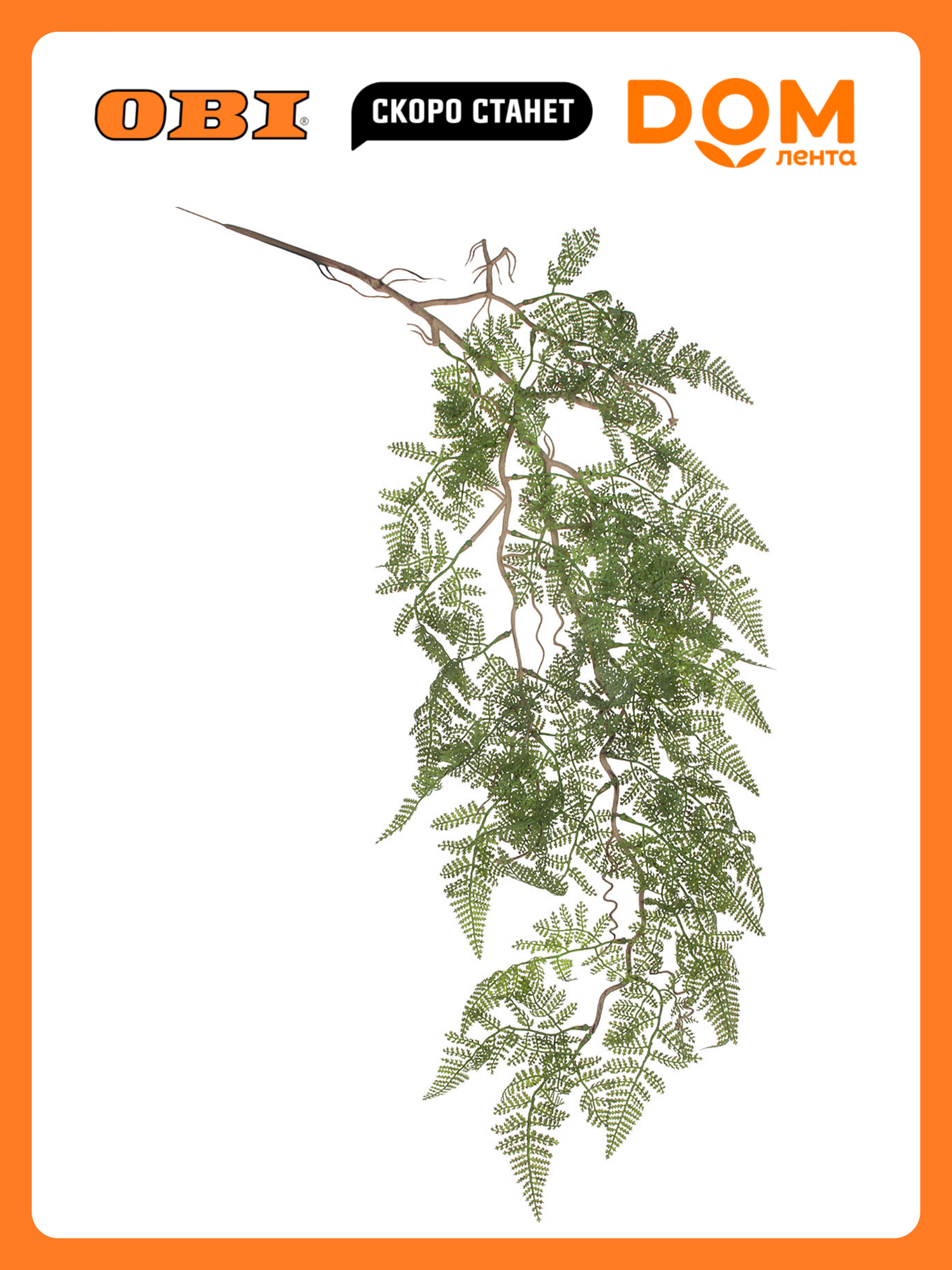 Растение искусственное Аспарагус ампельный h112 см