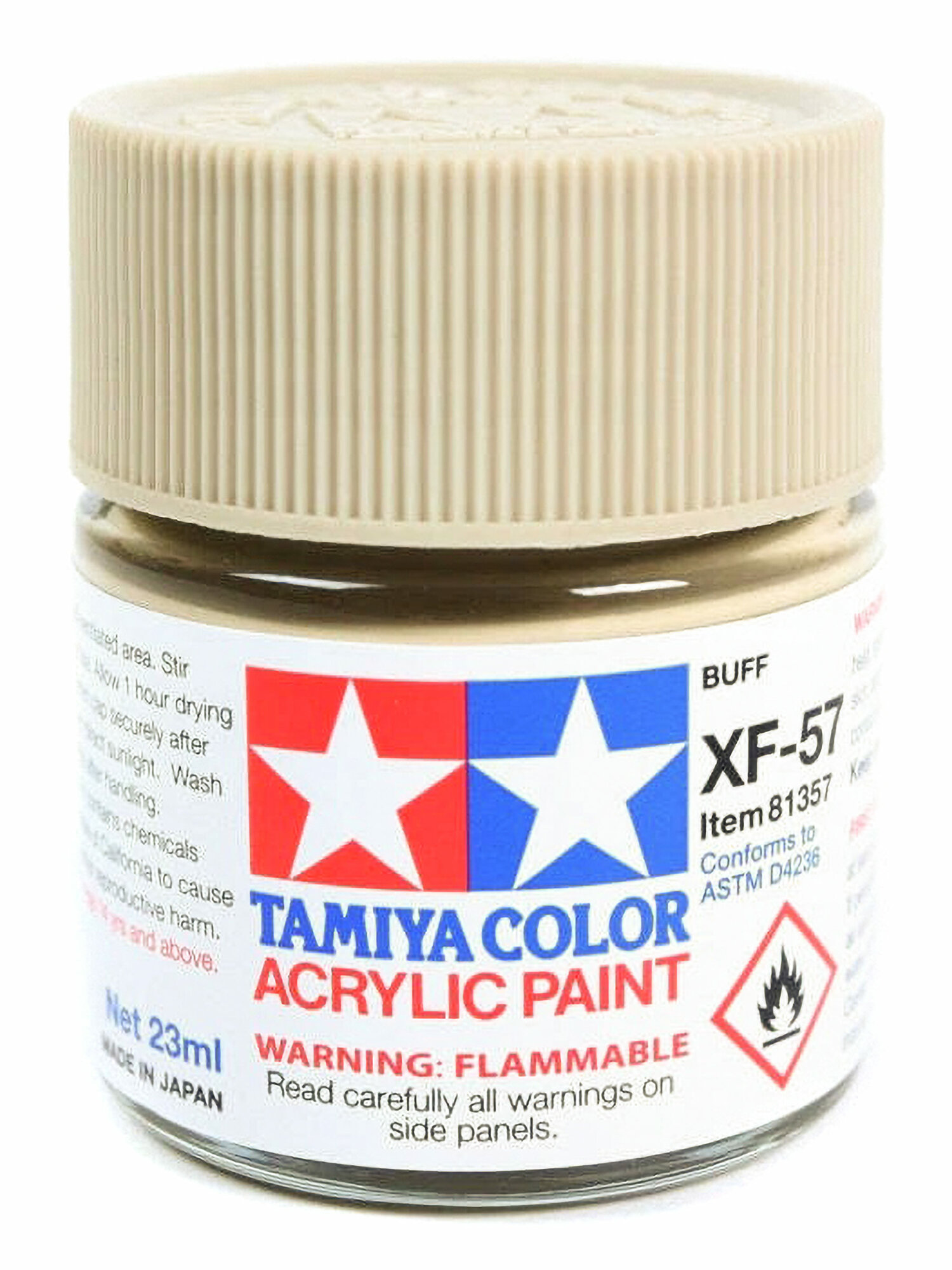 Краска акриловая Tamiya Color XF-55 Deck Tan 81755 матовая, 10 мл