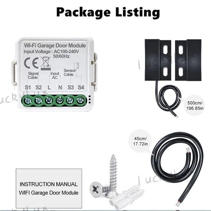 Tuya Smart WiFi Garage Door Opener Controller Приложение для голосового дистанционного управления Работает с Alexa Home Assistant