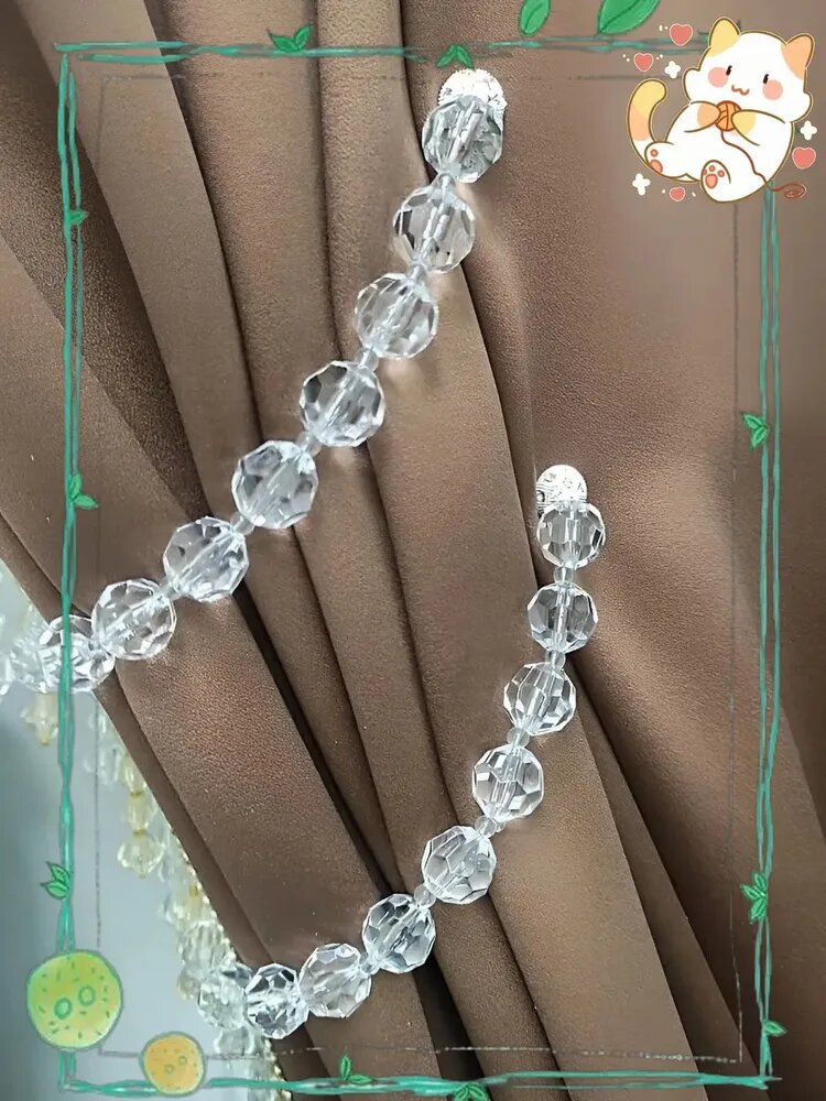 Эксклюзивный держатель для занавесок, 2 штуки по 37 см, выполненный в виде хрустальных подхватов