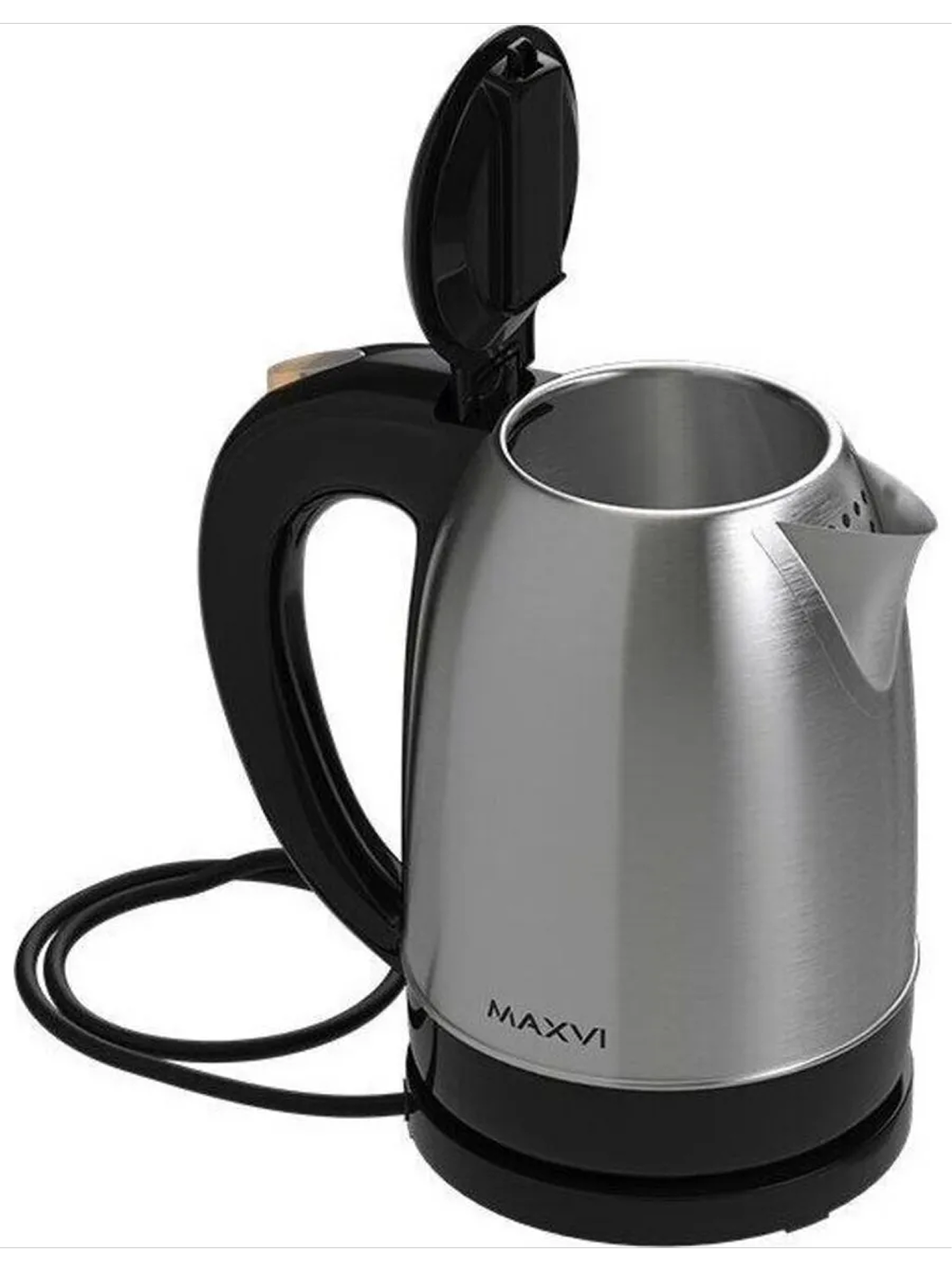 Чайник электрический нержавеющая сталь MAXVI KE1721S silver-black — фото 1