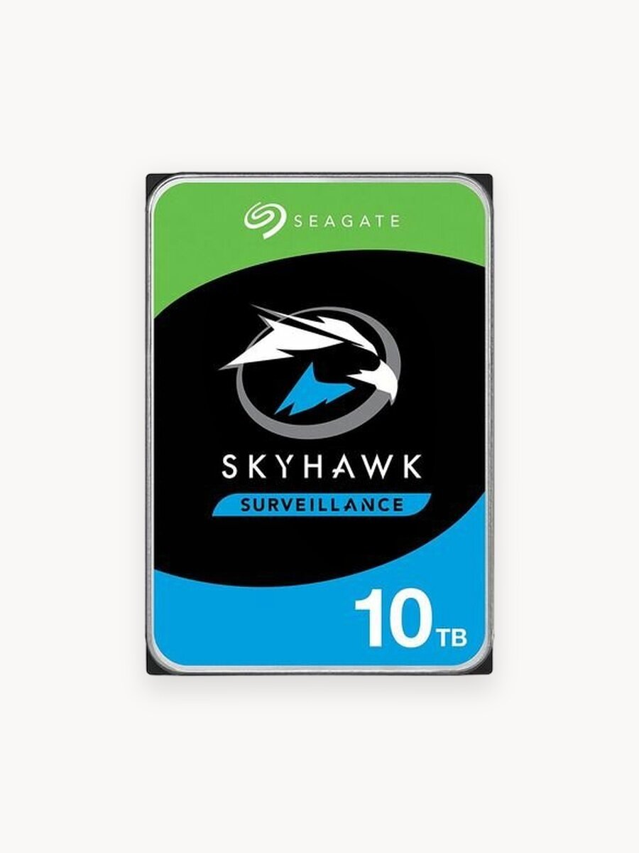 Жесткий диск Seagate SkyHawkAI ST10000VE001, 10ТБ, HDD, SATA III, 3.5"