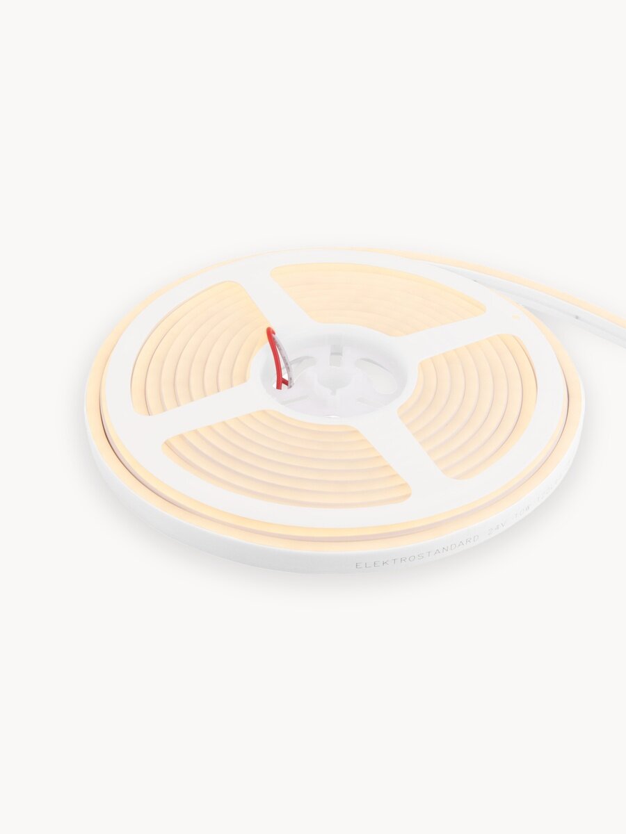 Уличный гибкий неон с боковым свечением Elektrostandard 24В 120 Led/м 10 Вт/м 3300K теплый белый свет, 5 метров, IP65