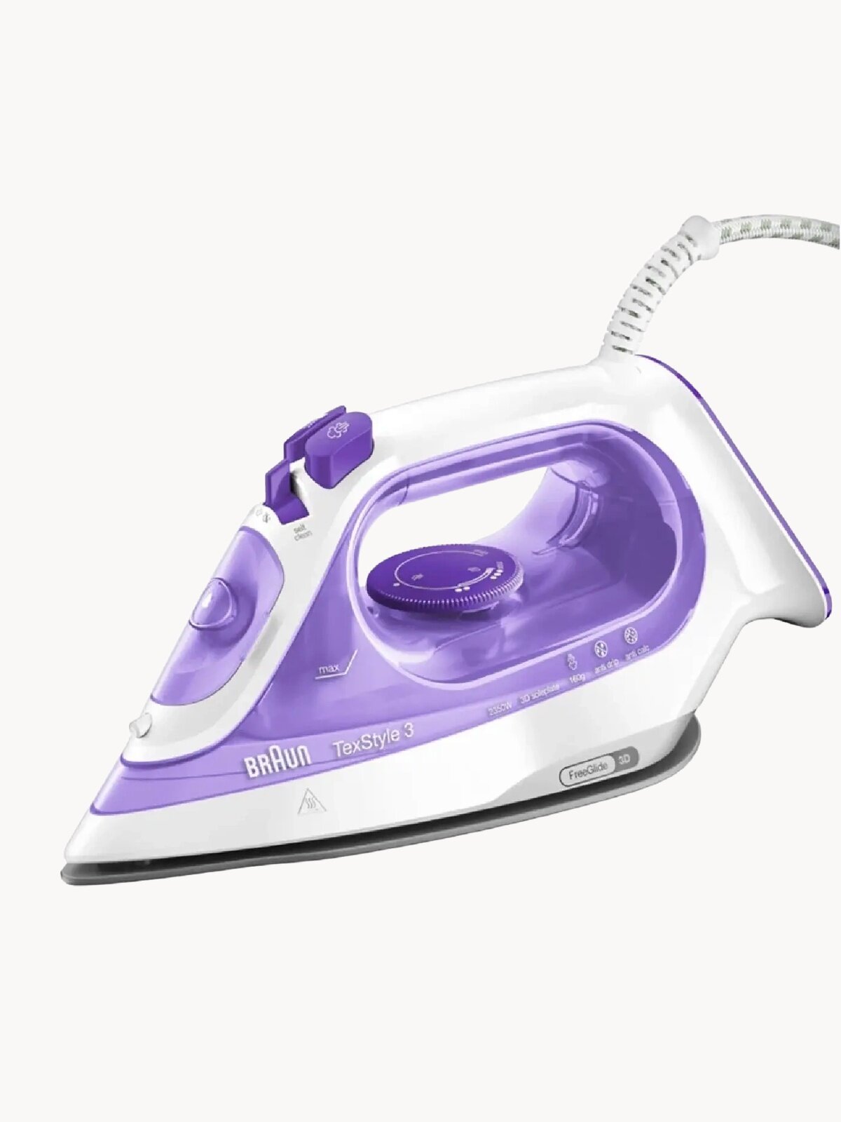 Утюг BRAUN TexStyle 3 SI3042 VI (Цвет: Белый/Сиреневый; Подошва: SuperCeramic)