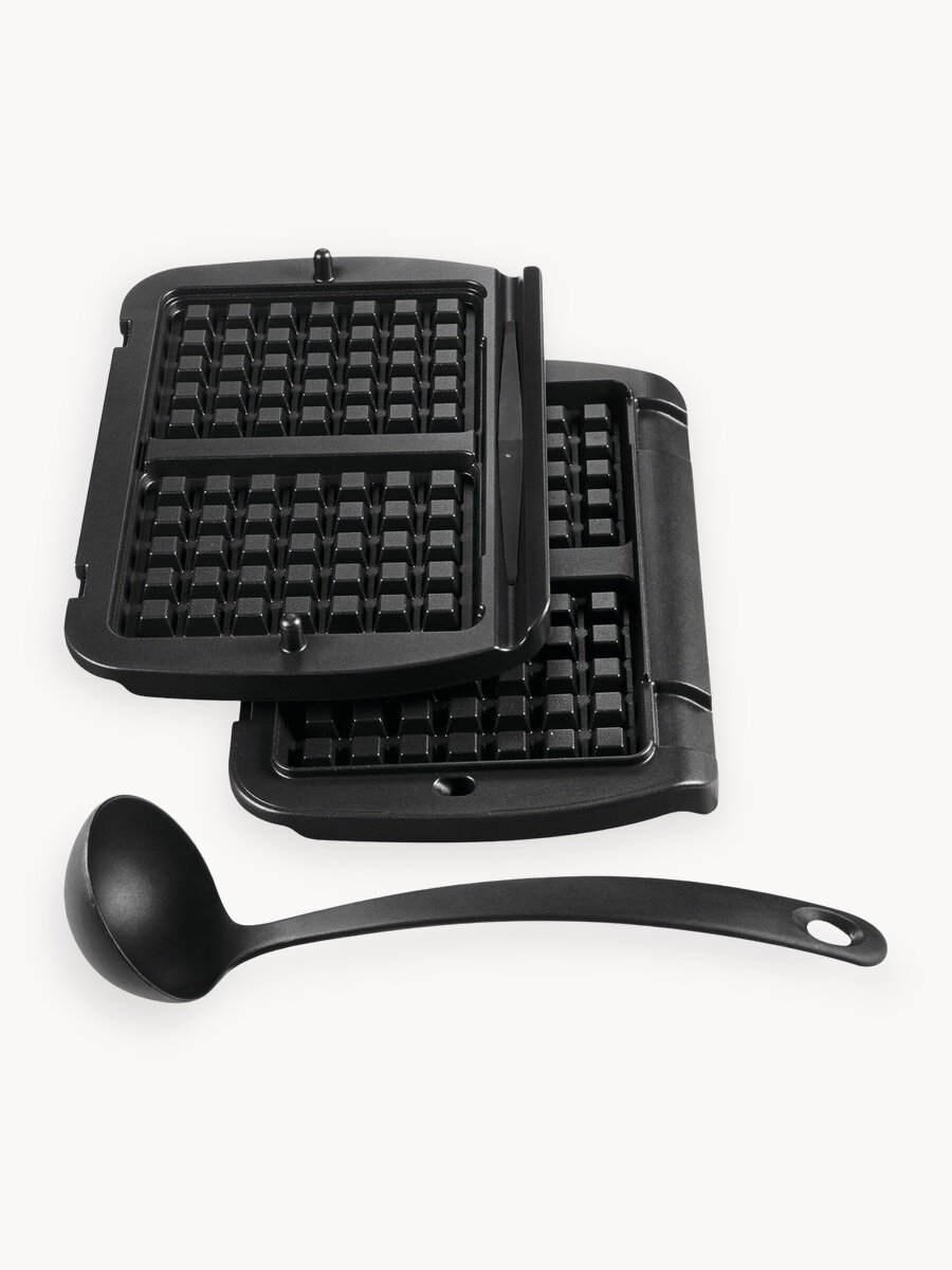 Насадка для вафель Tefal Optigrill+ XA724810, черный, половник в комплекте, антипригарное покрытие, панели можно мыть в посудомоечной машине