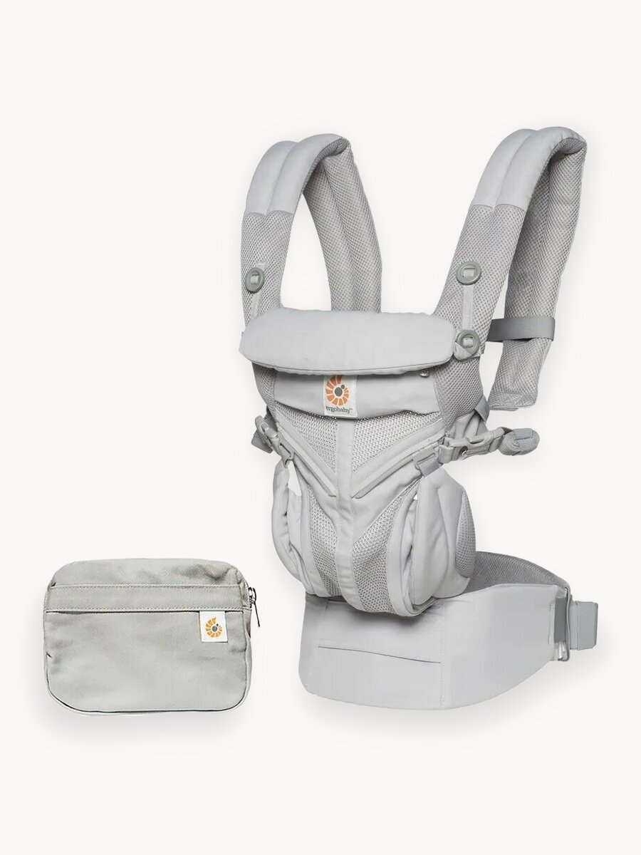 Эргорюкзак Ergobaby "OMNI 360", Cool Air Mesh, Pearl Grey, для детей от 0 до 4 лет