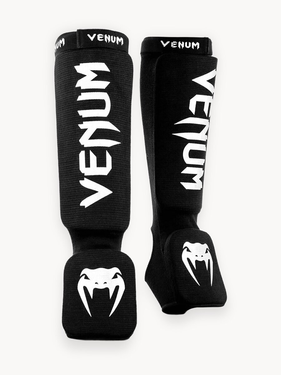 Щитки Venum Kontact Black/White без размера, унисекс, хлопок