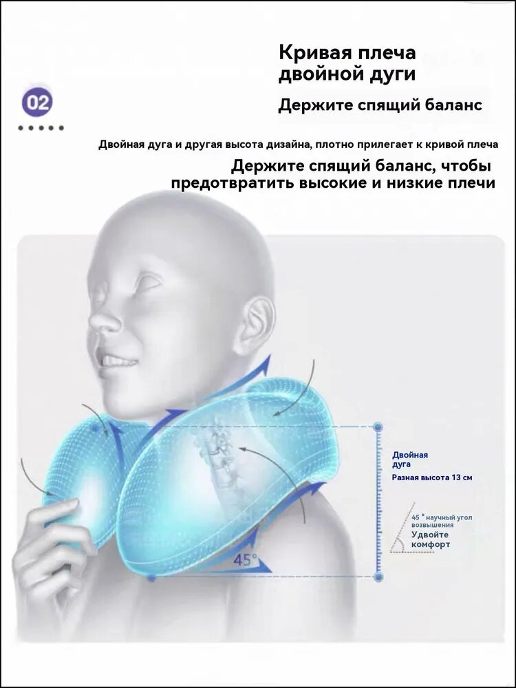 Подушка для шеи Travel Blue, политекс, полиуретан, поролон, серый, 270x260x130 мм — фото 1