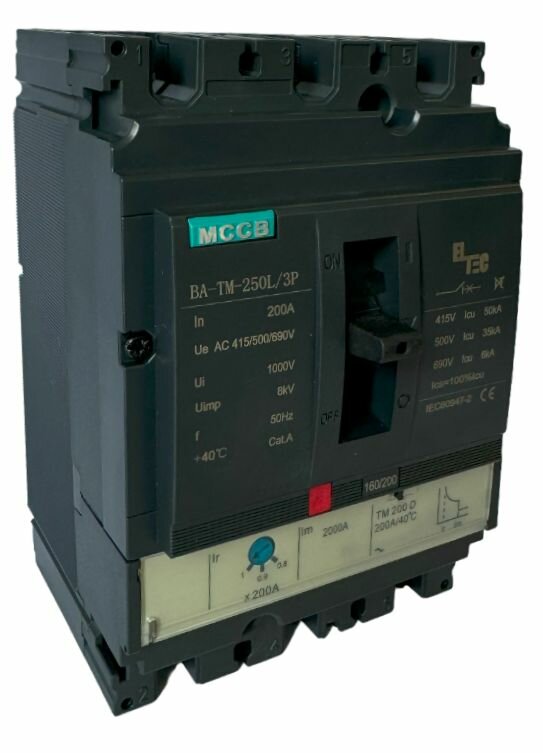 Автоматический выключатель ELTEC ВА-ТМ-250/3Р 200А 50кА 1200200