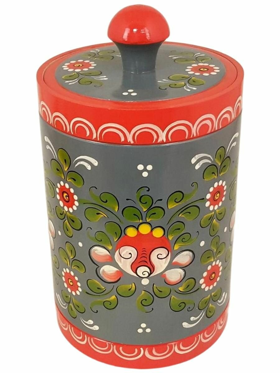 Шкатулка, Бочонок (178), Северная роспись, ручная авторская работа