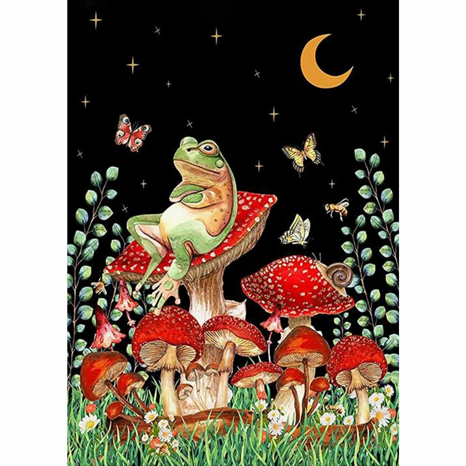 Алмазные Мозаики "лягушка" постер знаменитости декоративная роспись40x60cm,40,50, полная, холст, люди, круглая, взрослая, детская, pink, SKU03975