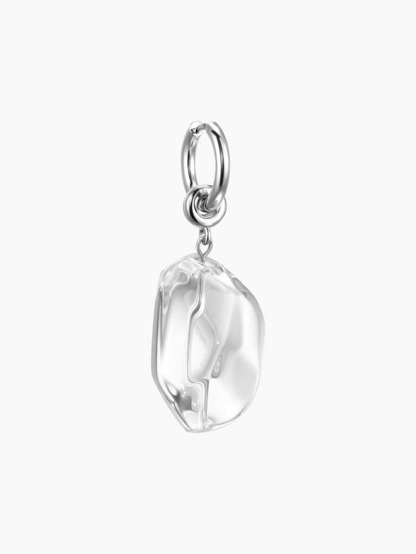 Моносерьга, горный хрусталь