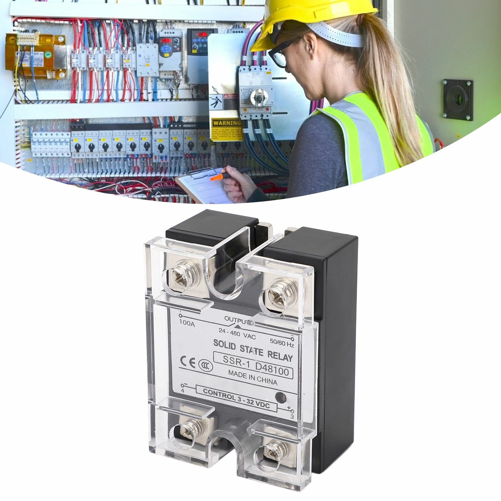 Твердотельное реле постоянного тока в переменный ток, 100 А, модуль SSR с защитой от электромагнитных помех для уличного освещения, 24 480 В переменного тока