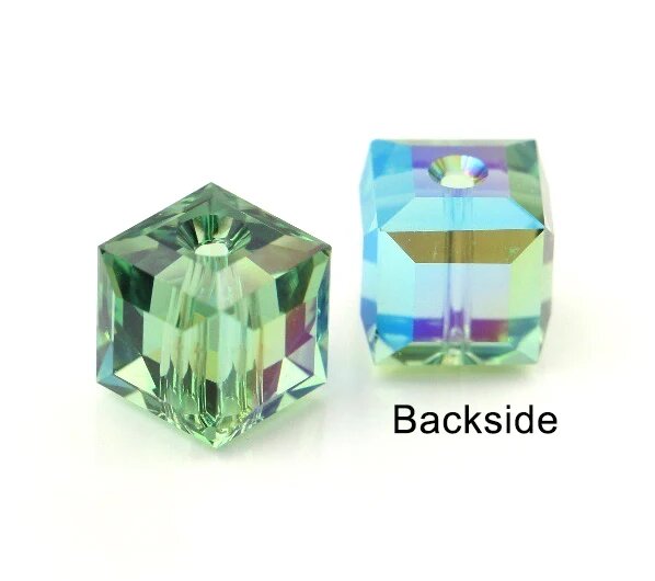 Кубические бусины Swarovski 5601 Изумрудный, 6mm (1 piece), Erinite 360 Shimmer