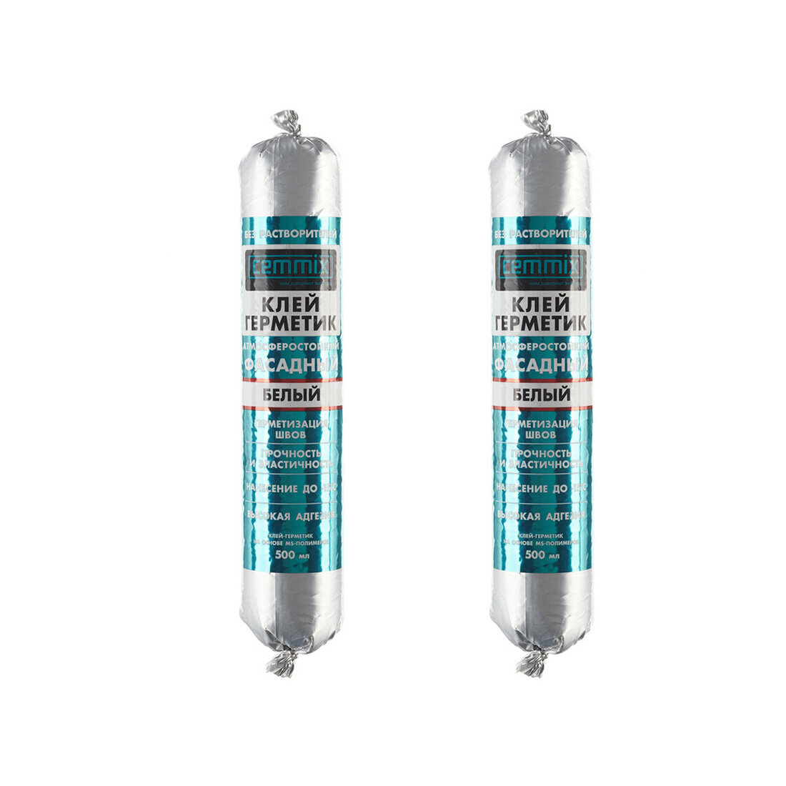 Клей-герметик фасадный гибридный CemMix PU40 белый 500 мл (2 шт.)
