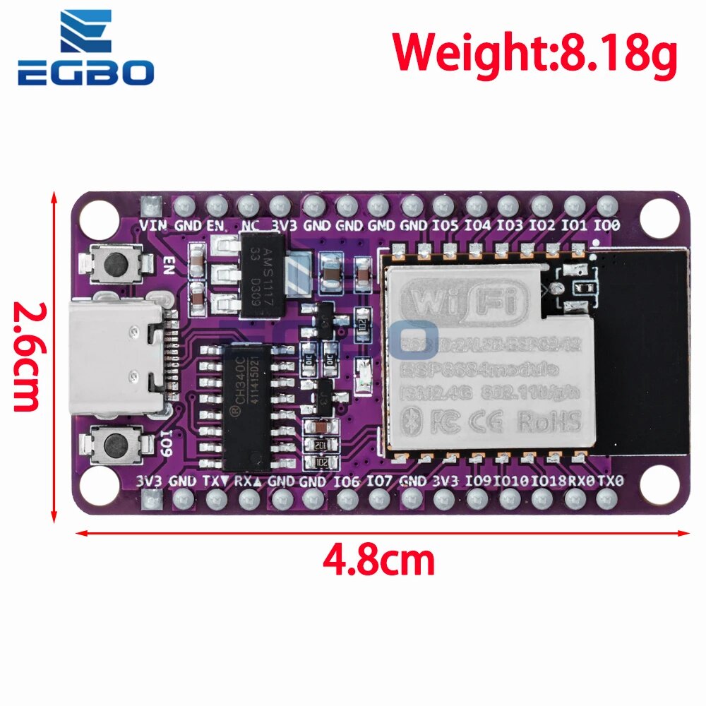 ESP32-C2 purple DevKit — фото 1