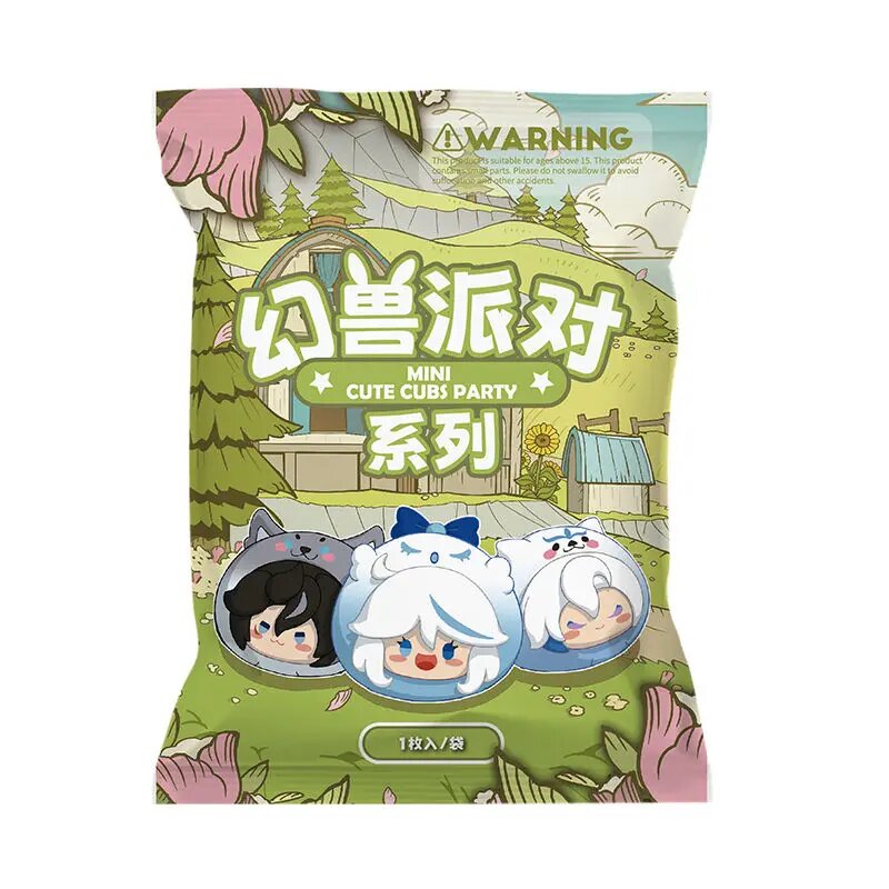 Вечеринка фантастических зверей Genshin Impact Blind Box Furina Фигурки PVC Bandai, Белый