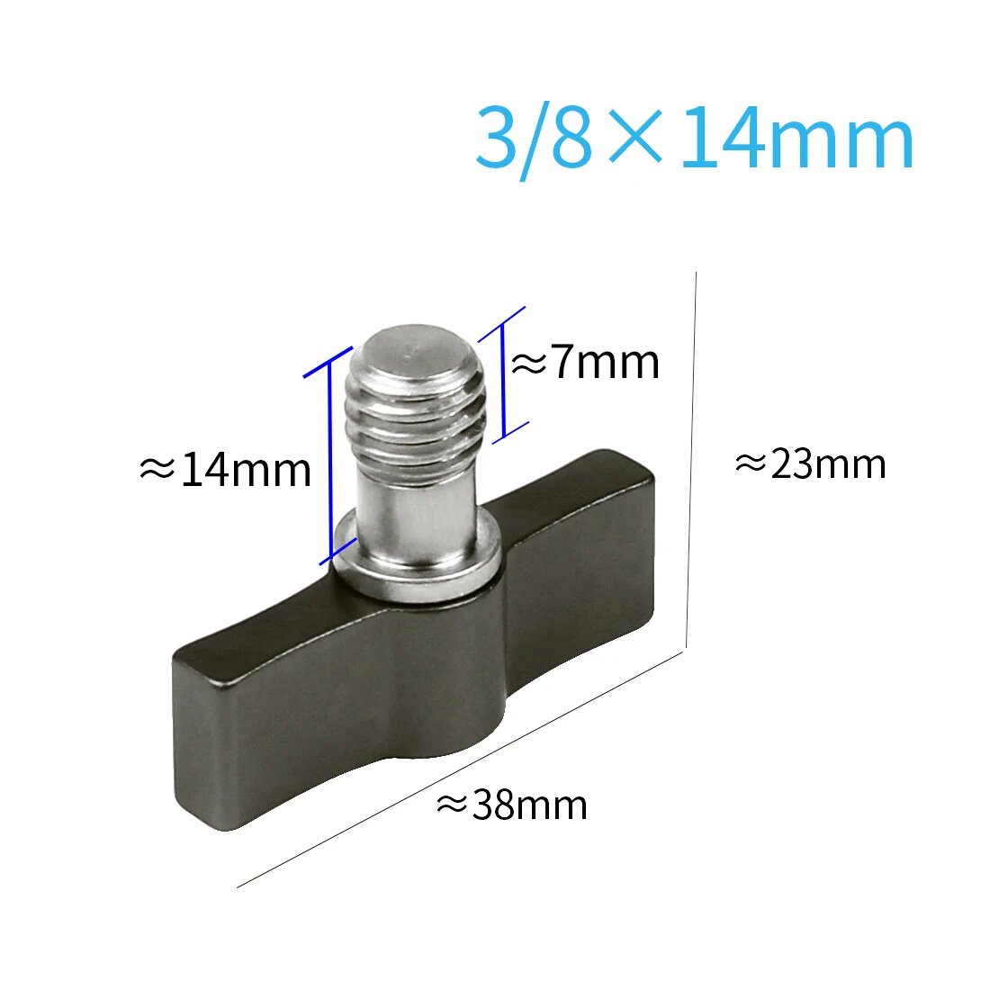 XT-XINTE Ручной винт-адаптер для GoPro 10 9 T Shape 3 8x7 Black