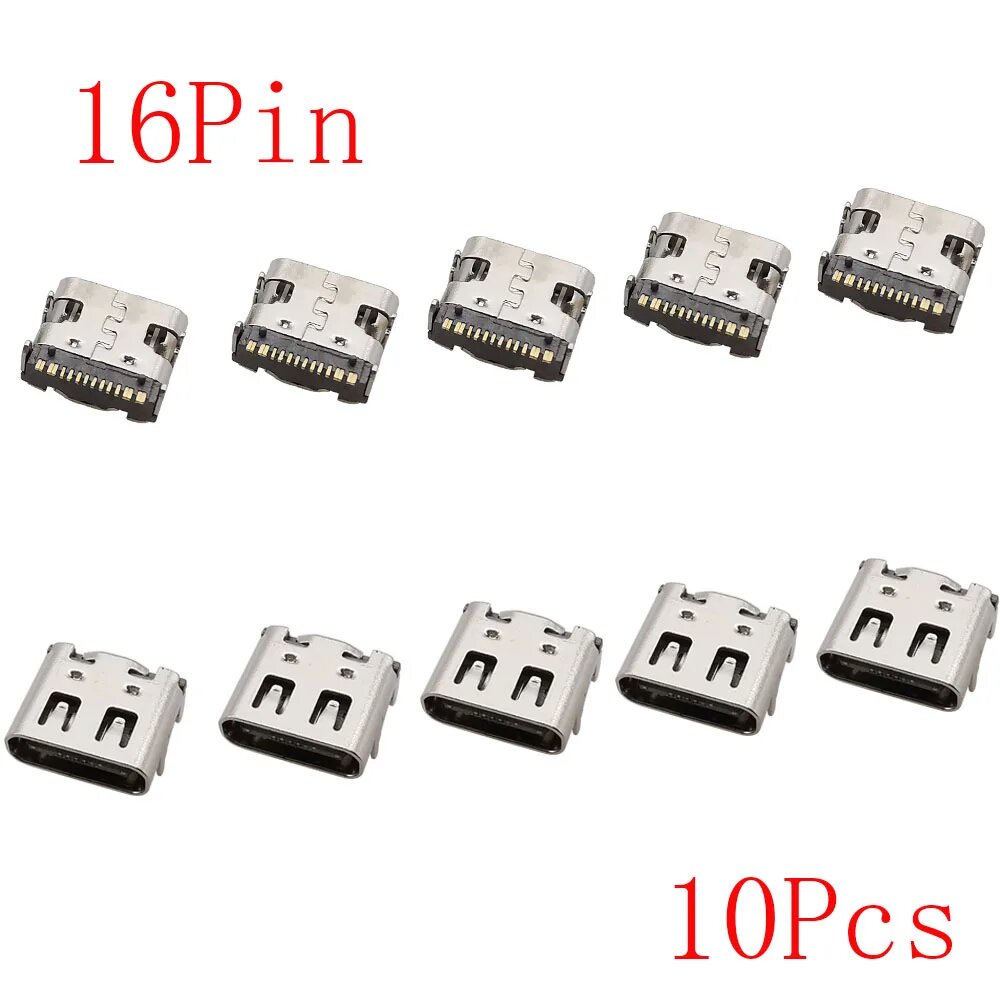 USB-разъем Type-C женский 2/6/16/24 контакта N 16Pin