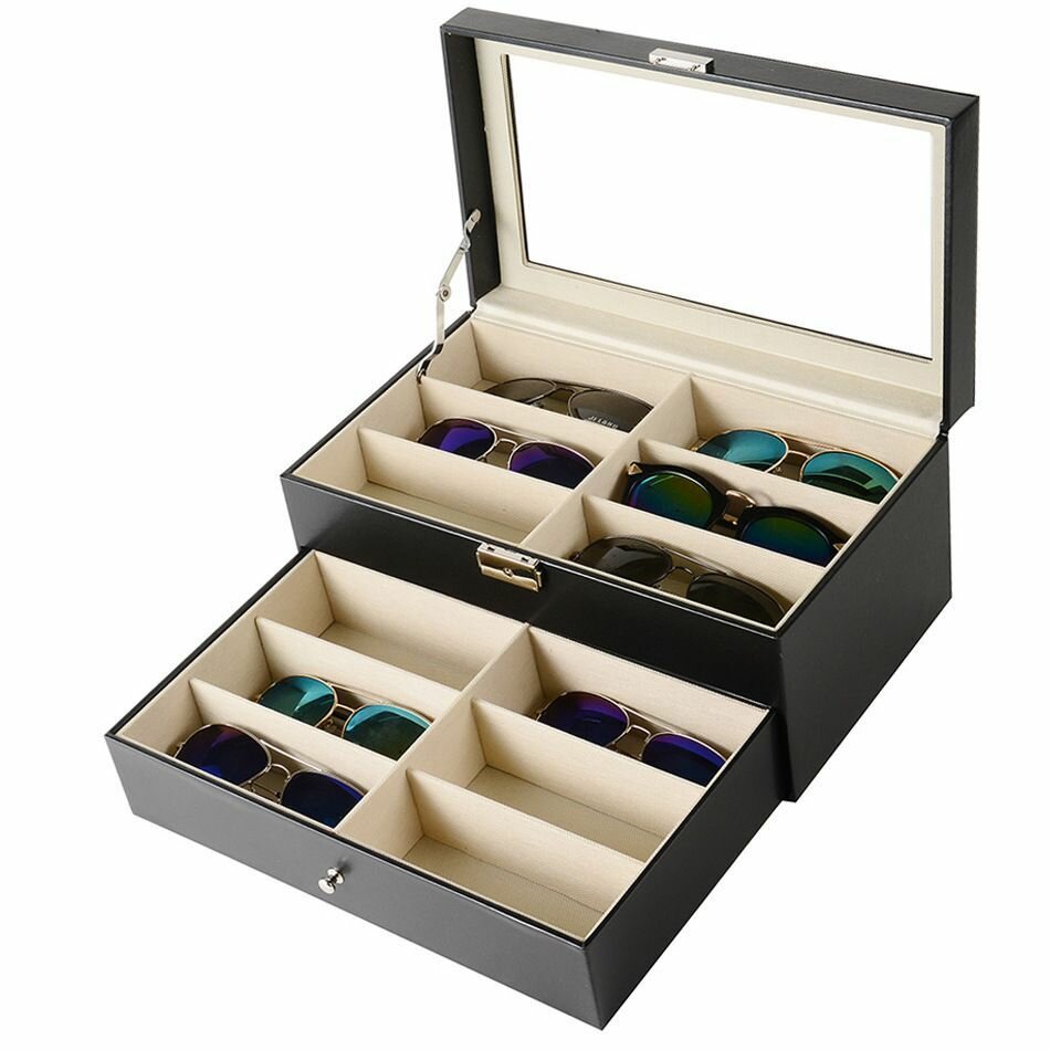 Шкатулка для очков; органайзер для хранения очков, 12 отделений