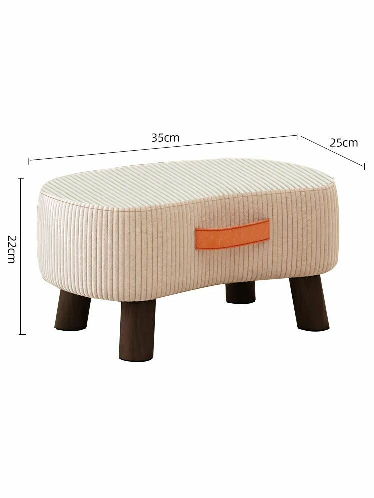 Пуфик на ножках Oqqi, низкий мягкий пуф в детскую, банкетка для прихожей, подставка под ноги, 22x25x35 см